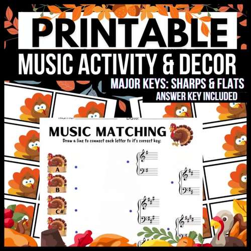 Thanksgiving Music Activity & Decor Bundle → No Prep Printables | TPT