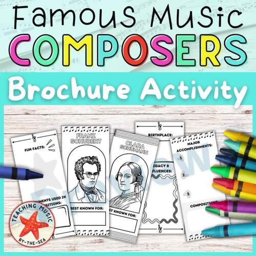 Music Composers Research Brochure Activity Project Famous Composers ...