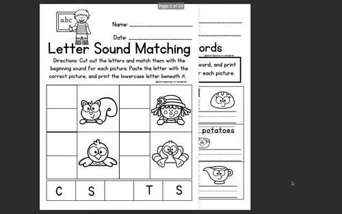 November Worksheets No Prep - PreK, Kindergarten, First by Learning Core