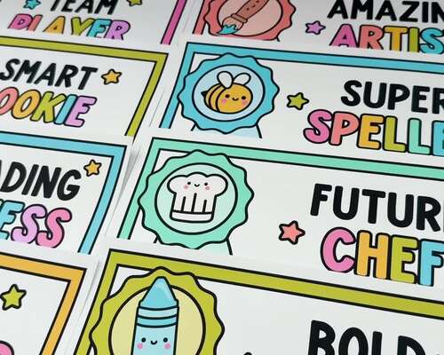 Kinder Brights End of Year Awards & Matching Bookmarks | Student ...