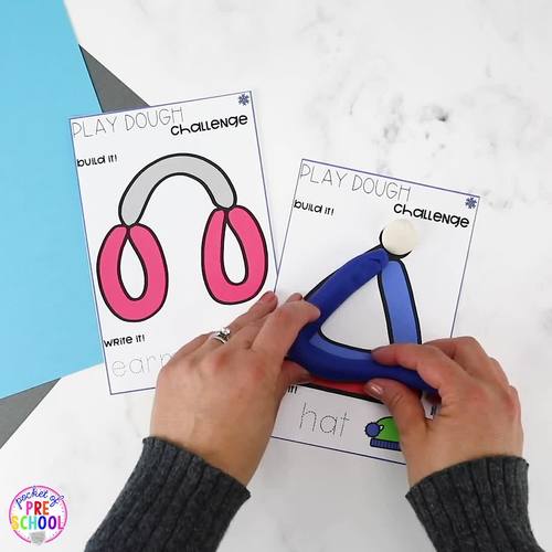 Winter Fine Motor Math Mats for Preschool, Pre-K, Kindergarten | TPT