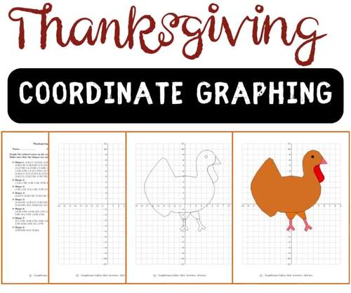 Fun Thanksgiving Coordinate Graphing Creating Pictures Using Math ...