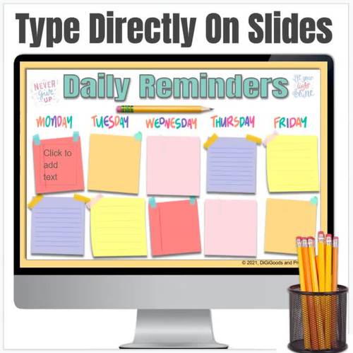 Google Slides Templates Daily Agenda Student Planner | TpT