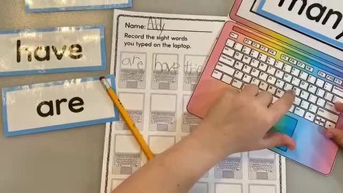 Dolch Word Lists -Type a Sight Word Activity / Centers / Daily 5 Word Work