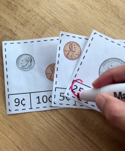 Counting Coins, Money Flashcards, Addition, Math, U.S. Currency Activity