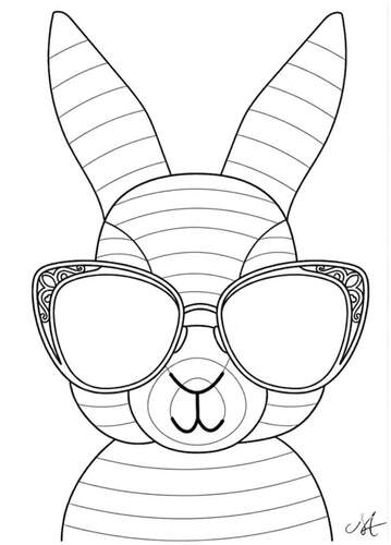 Funky Easter Bunny Craft Template by FUN Teaching Garden | TPT