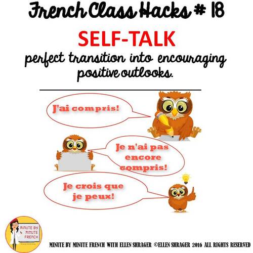 18 French Class Transition Video "Positive Self-Talk" for CI TCI TPRS ...