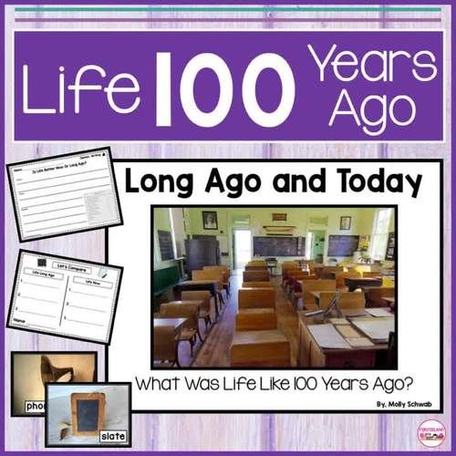 Long Ago And Today Digital Distance Learning Google Slides 100th Day Of ...