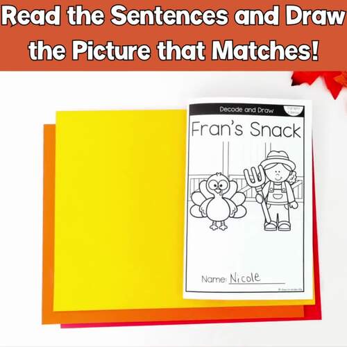 Thanksgiving Decodable Readers Digraphs & Blends | Directed Drawing Books