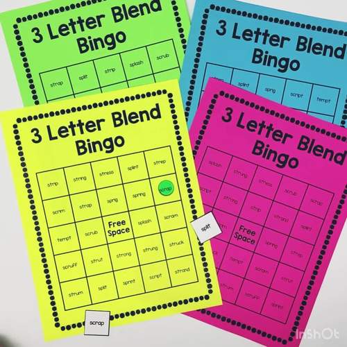 3 Letter Blend Bingo by Learning Support Lady | Teachers Pay Teachers