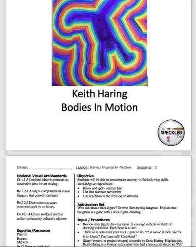 Elementary Art Lesson Plan. Keith Haring Bodies in Motion by The ...