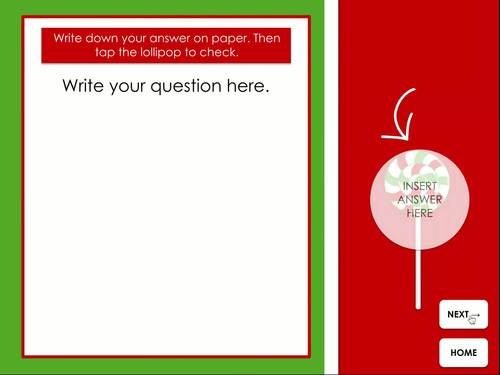 Google Slides PPT Game Template | Editable Self-Checking | Christmas Candy