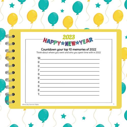 New Year 2025 Packet and Digital Activities 2024 Reflections and Goal ...