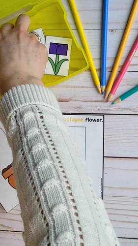 Spring 2d Shapes Kindergarten, Spring Shape Task Cards, Spring Shape ...