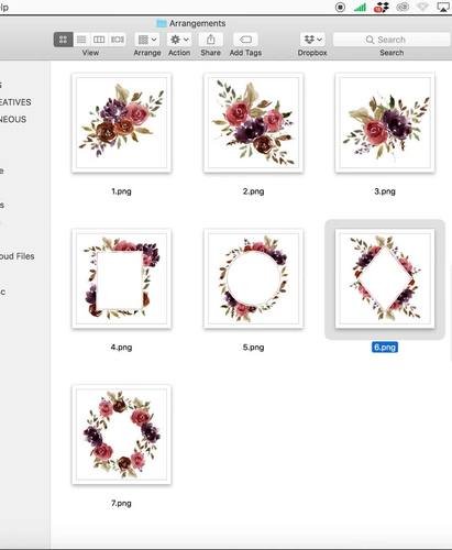 Automne | Autumn Watercolor Flowers Clipart, Fall Floral Clip Art ...