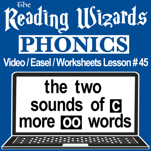 Phonics Video/Easel/Worksheets The Two Sounds of C/OO Words Reading ...