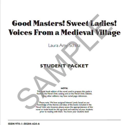 Good Masters! Sweet Ladies! Novel Units® Student Packet Novel Study