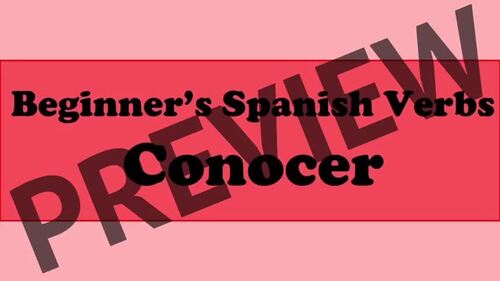 Conocer - Spanish Irregular Past Tense Verb Conjugation - PowerPoint