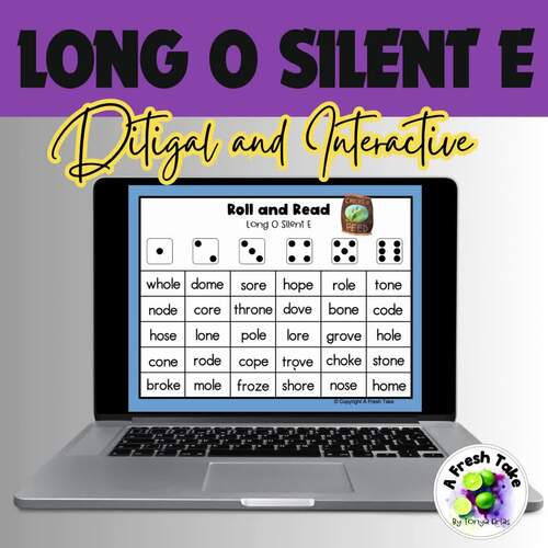Digital Interactive Roll, Click, and Read |Phonics Game| Long O Silent E