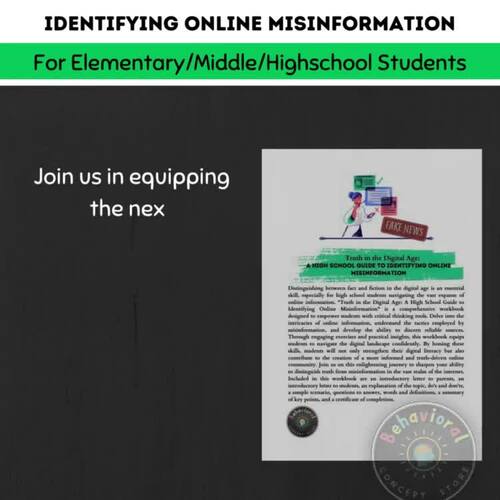 Identifying Online Misinformation By Behavioral Concepts Store Tpt