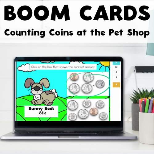 Counting Coins Pet Shop Boom Cards Counting Money | TPT