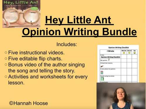 Hey Little Ant Opinion Writing Unit 2nd Grade- Opinion Writing Slides ...