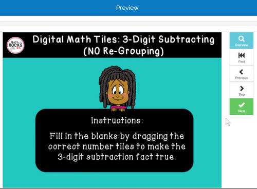 3 Digit Subtraction No Regrouping Digital Puzzle Math Boom Cards™ 3rd Grade