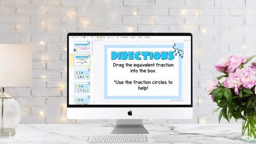 SPRING Math Activities | DIGITAL MATH | Fractions by Just Ginger