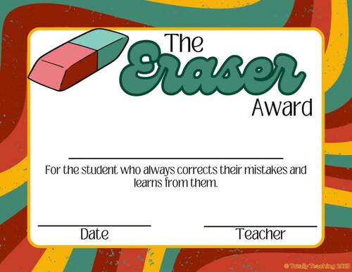 End of Year Groovy Retro Awards Certificates EDITABLE by TotallyTeaching