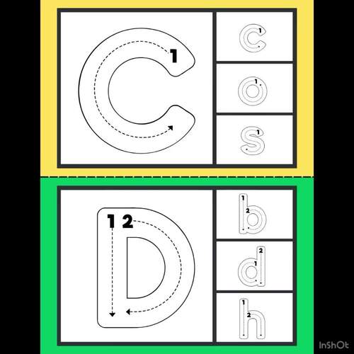Write & Clip Letter Formation Cards | Uppercase & Lowercase Matching ...