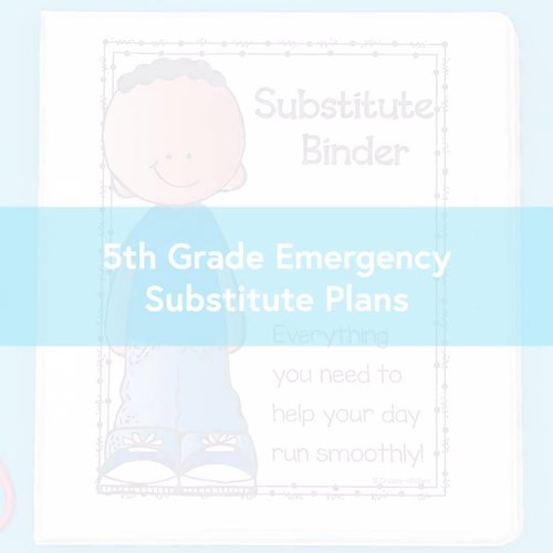 Sub Plans 5th Grade by Create-Abilities | TPT