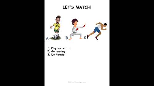 Sport. Play Go Do. Distance Learning by Robbie's Dynamic English Lessons