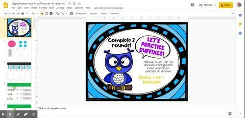 Digital Word Work: Suffixes: -er, -or, -ess, & -ist by ...