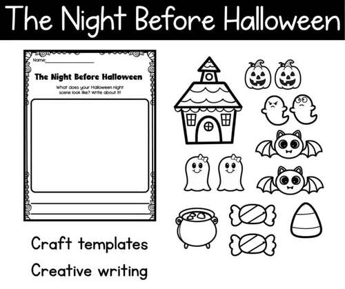 The Night Before Halloween Activities | The Night Before Halloween Writing