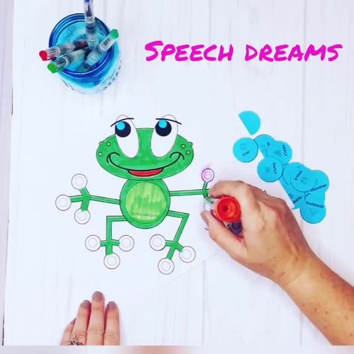 Frog Speech Therapy {cut and glue or circle punch} Activity by Speech ...