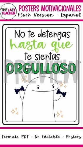 BANNER - MOTIVATIONAL POSTERS FOR STUDENTS - SPANISH by TLazyTeacher