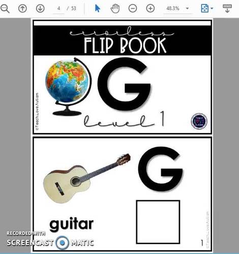 Alphabet Adapted Books for Letter G with Real Photos by Teach Love Autism