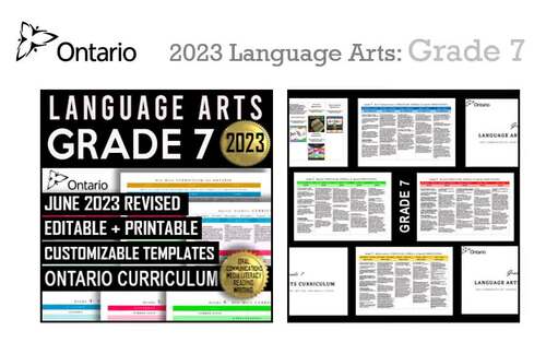 Split Grade 6/7 Language Arts 2023 Bundle | Ontario Long Range Plans ...