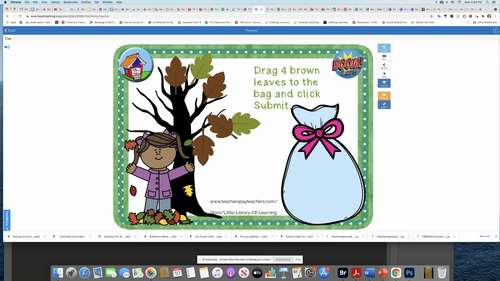 Counting Colorful Leaves BOOM Cards™ by Little Library of Learning