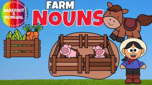 Farm Nouns Clipart - Grammar Clipart - Farm Animals, People, Things ...