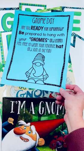 Gnome Day Winter Holiday Theme Day Activities Math Phonics Writing Craft