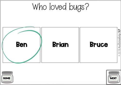 Bug Zoo Book Companion | Speech Therapy | Boom Cards™ & Printable