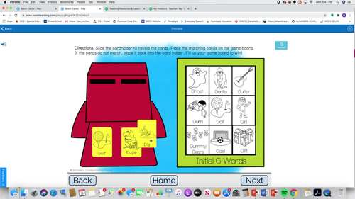 K, G Articulation Boom Cards™ - Bingo by Michelle's Communication Corner
