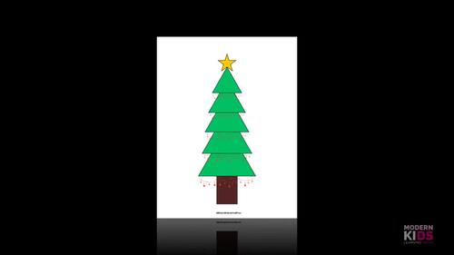 Christmas Tree Name Craft - 100% Editable PPTX by ModernKids LearningPress