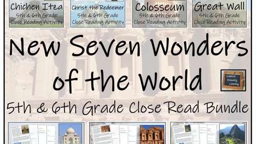 Seven Wonders of the World Close Reading Comprehension Bundle | 5th ...