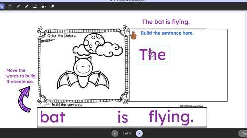 Halloween Sentence Building by Della Larsen's Class | TpT