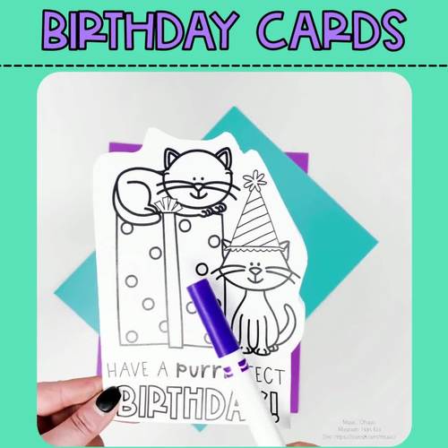 Happy Birthday Cards Printable by Playful Pursuits | TPT
