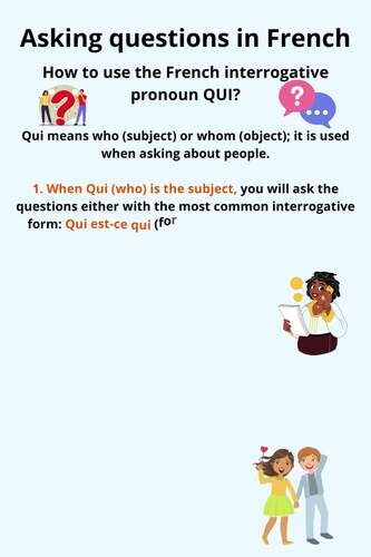 ASKING AND ANSWERING QUESTIONS IN FRENCH by Easy way to learn and speak ...
