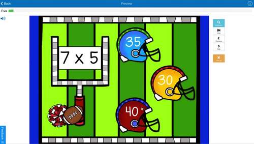 Football Multiplication Facts Practice Boom Cards Bundle by 3rd Grade ...