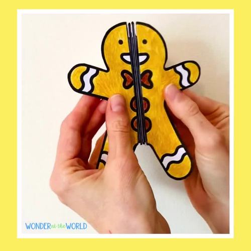 How to make gingerbread foldable craft sequence of events activity cut ...